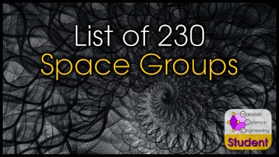 List of Space Groups – Materials Science & Engineering